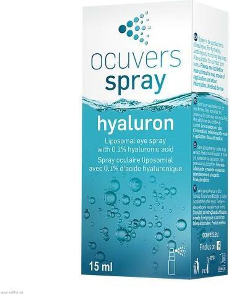 Ocuvers spray hyaluronový očný sprej s hyaluronom 15 ml