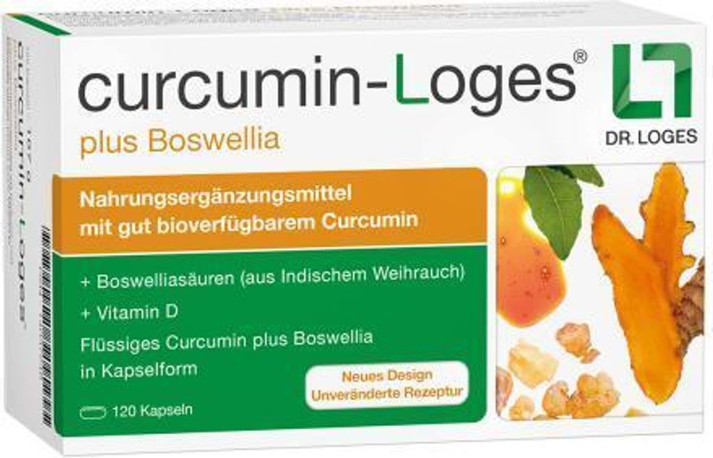 Curcumin-Loges plus Boswellia Capsules 120 kapslí