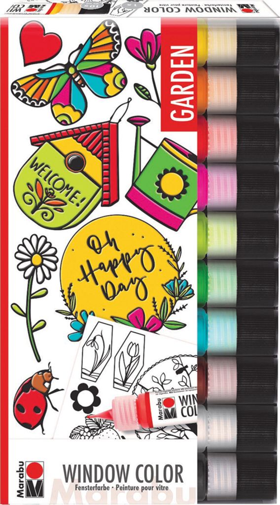Marabu Window Color Set "Garden" 10 x 25 ml Window Color
