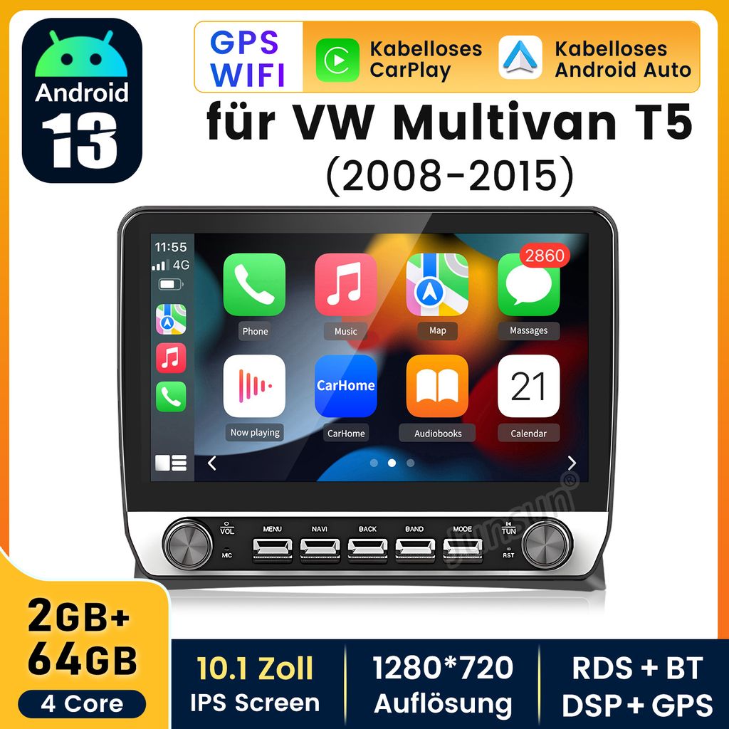 10.1" Android 13 Autoradio Carplay Für VW | Kaufland.de
