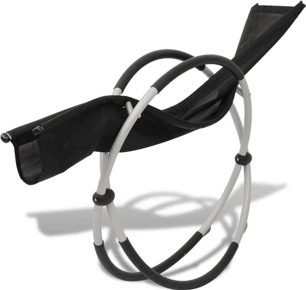 vidaXL Lehátko Geometric Outdoor Steel Black | Kaufland.cz