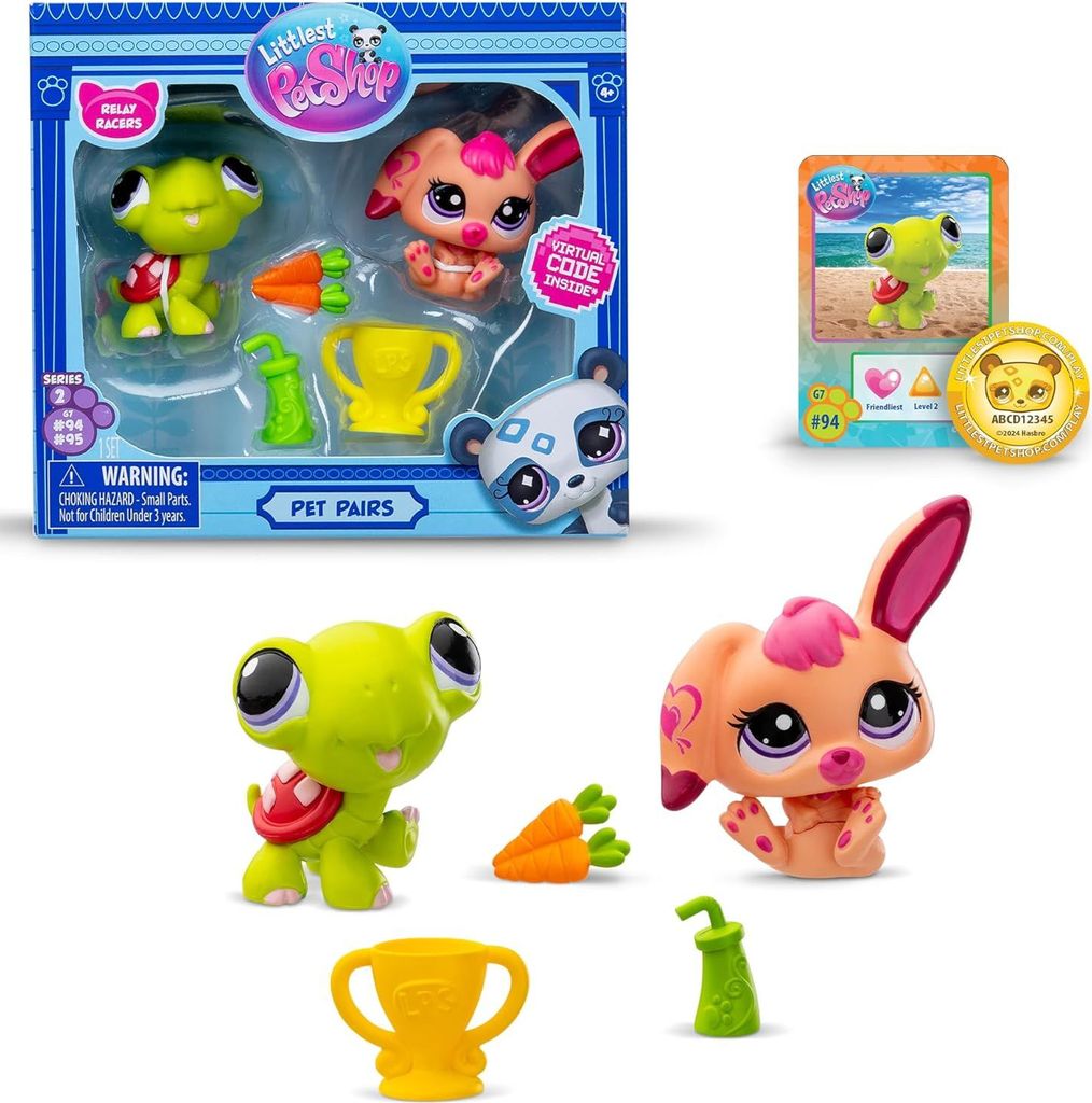 Littlest Pet Shop 2 Figuren - Schildkröte und rosa