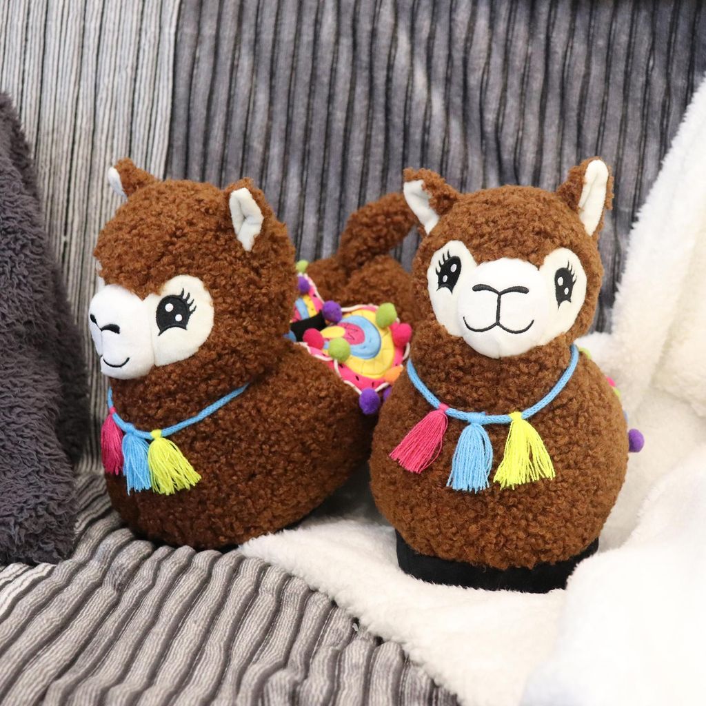 Alpaka Plüsch Hausschuhe SLOFFIES, One Size | Kaufland.de