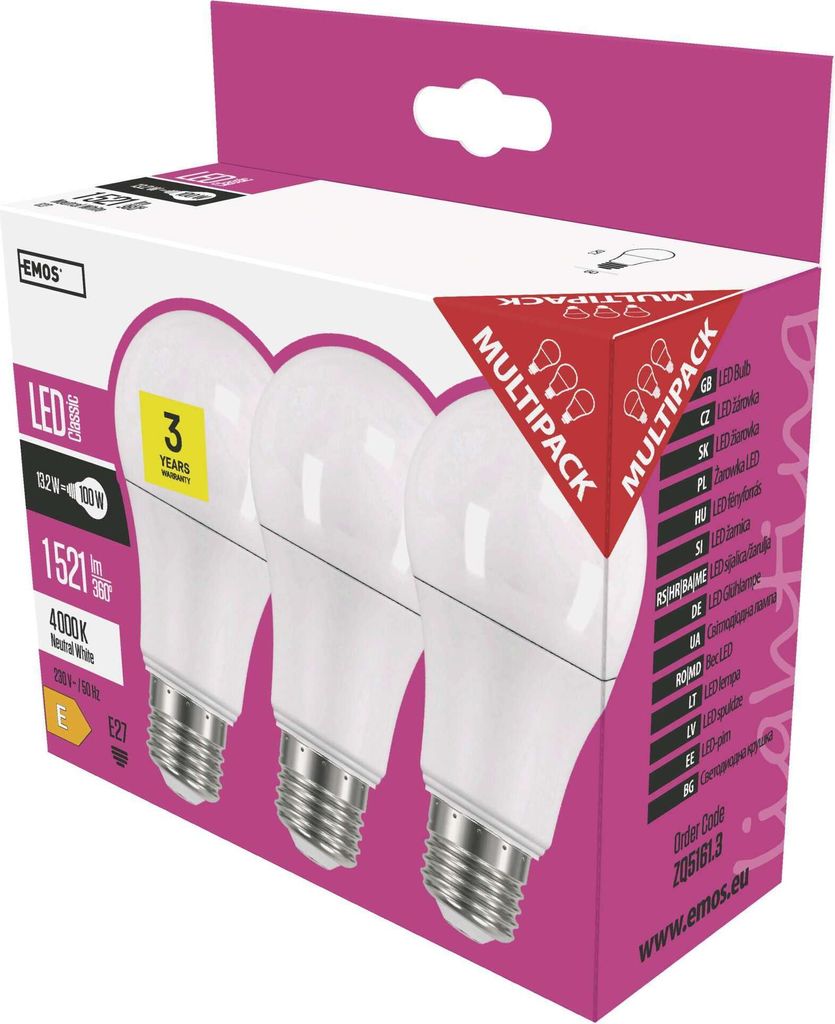 EMOS LED Lampe 3er Pack, 13,2 W Ersatz für | Kaufland.de