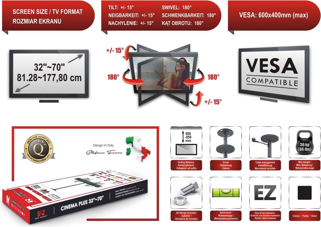 Stropní držák televizoru RED OPTICUM AX | Kaufland.cz
