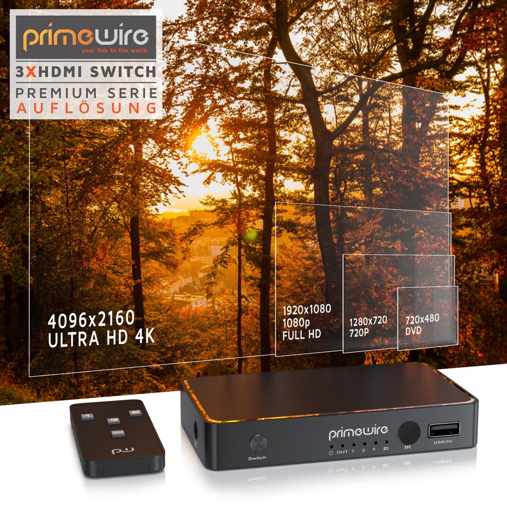 Primewire 4K HDMI Verteiler HDR Switch, 3 | Kaufland.de