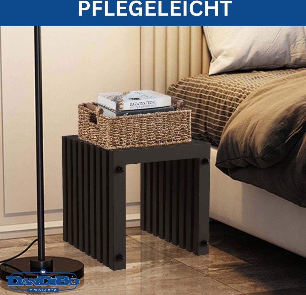 DanDiBo Lamellenhocker Hocker Metall Schwarz | Kaufland.de