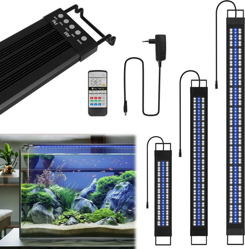 Jayseuw 117,5 cm LED akvarijní lampa Světlo nádrže RGB