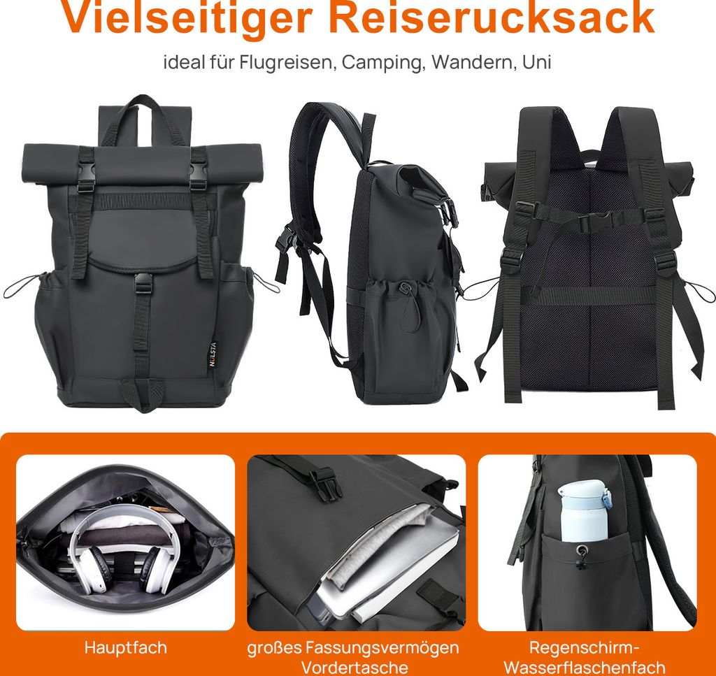 NULSTA Damen & Herren RollTop Rucksack | Kaufland.de