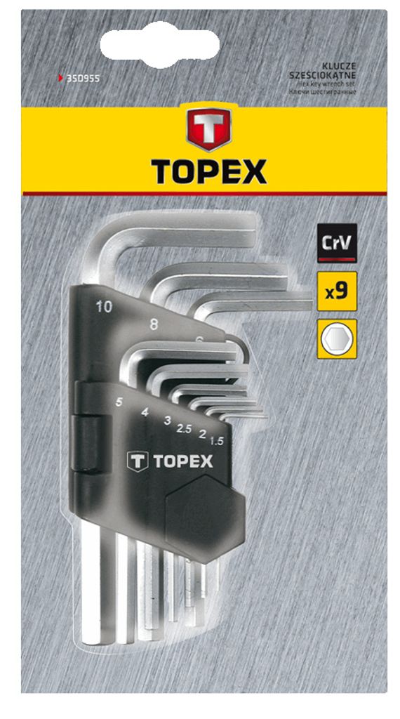 TOPEX Sechskantsatz kurz 1,5-10 mm, crv steel | Kaufland.de