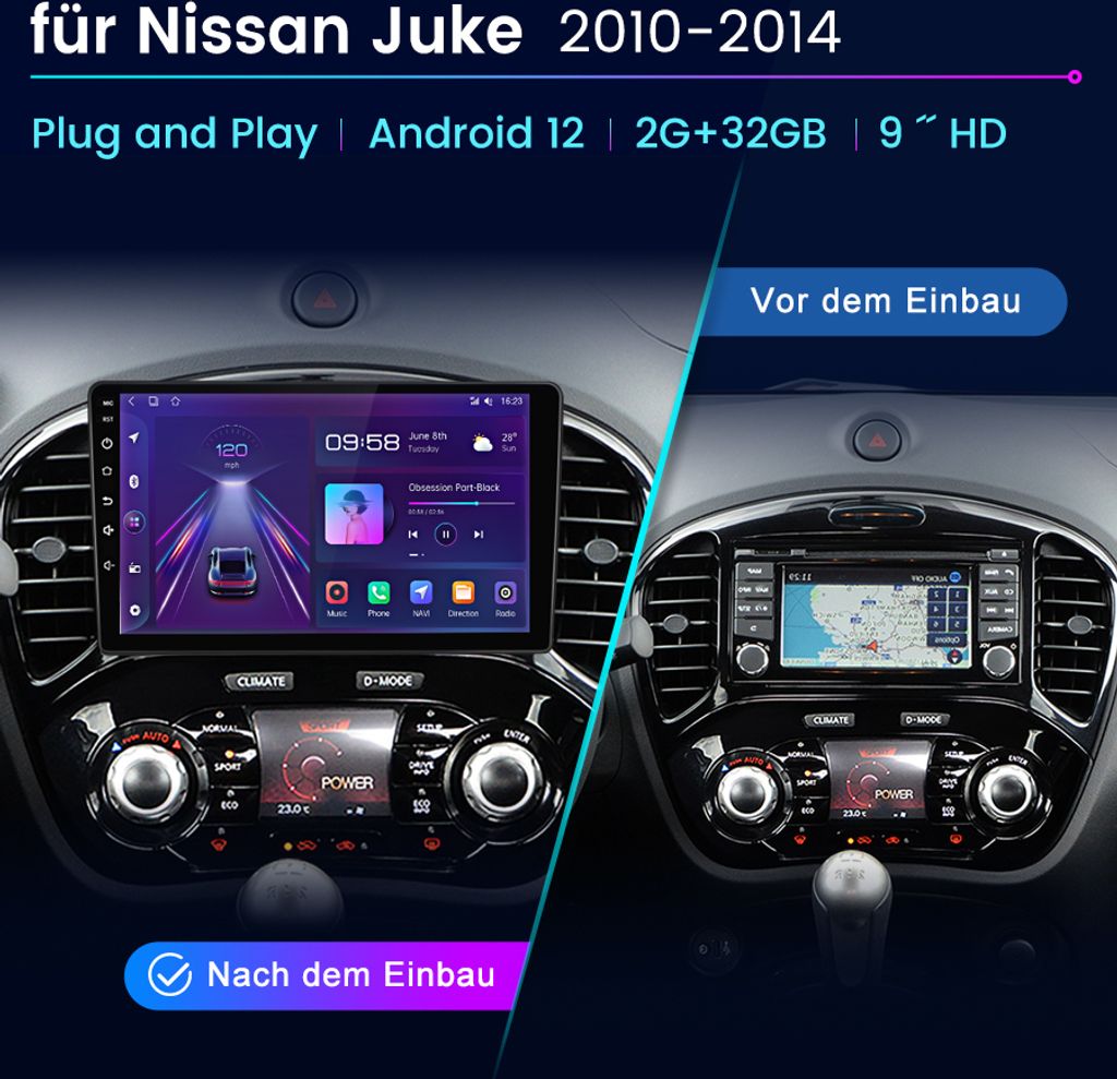 Carplay 9" Android 12 Autoradio Für Nissan | Kaufland.de