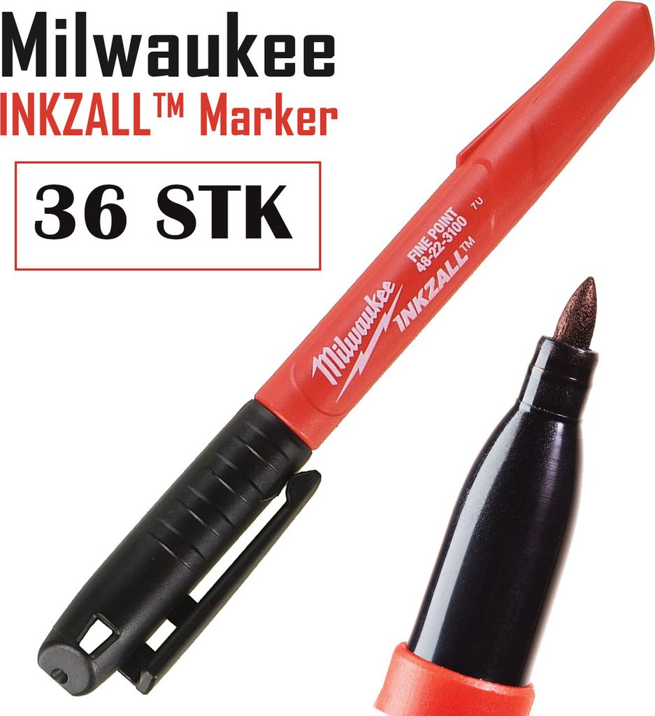 36x Milwaukee INKZALL™ Permanentmarker fein | Kaufland.de