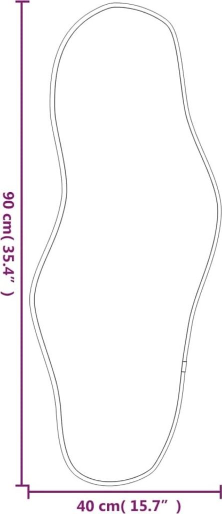 Wandspiegel Schwarz 90x40 cm Wandspiegel | Kaufland.de