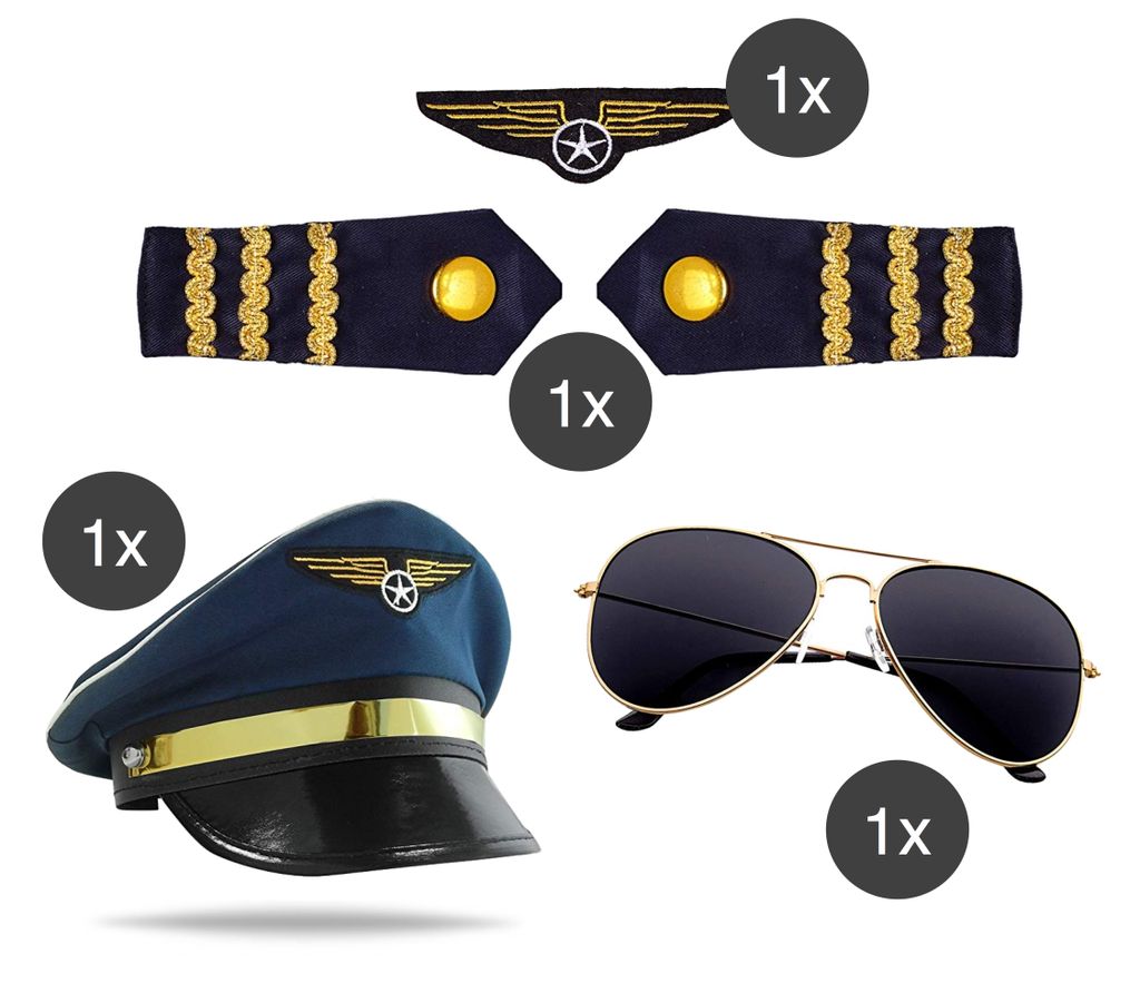Pilot Set Kapitän Fasching Karneval für | Kaufland.de
