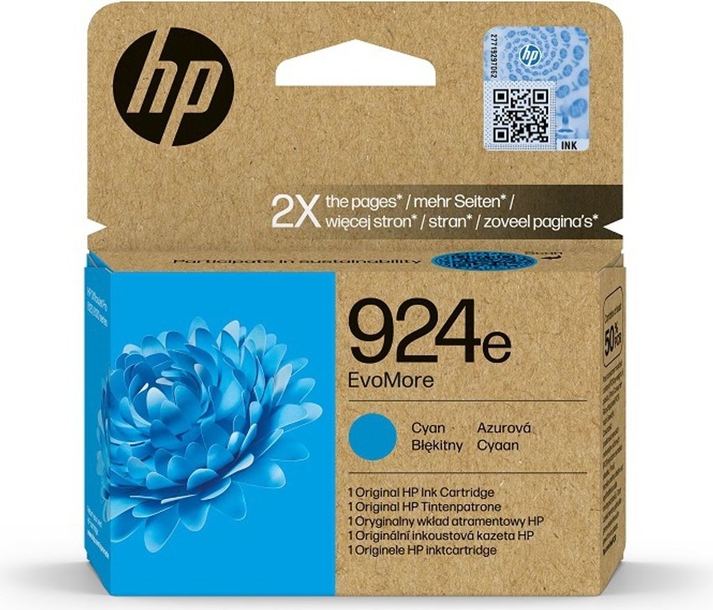 HP 924e EvoMore Cyan Original Ink Cartridge | Kaufland.cz