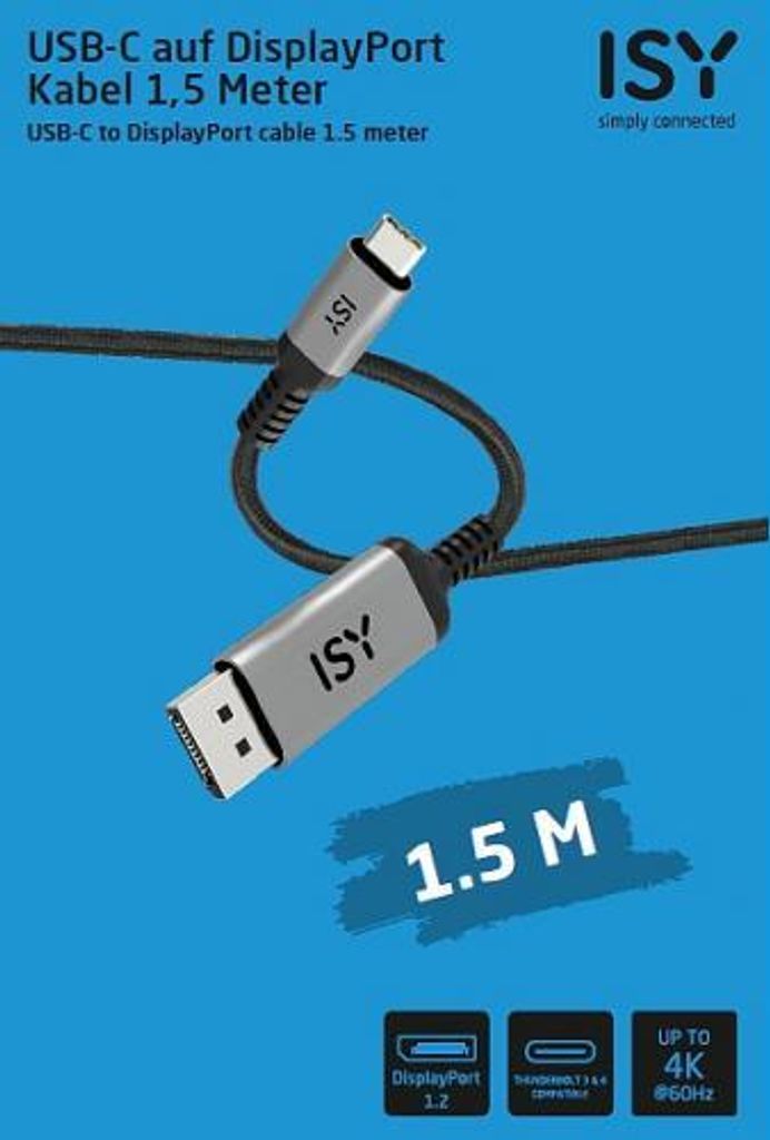 ISY USB-C to DisplayPort 1.2 cable 1.5 m | Kaufland.de