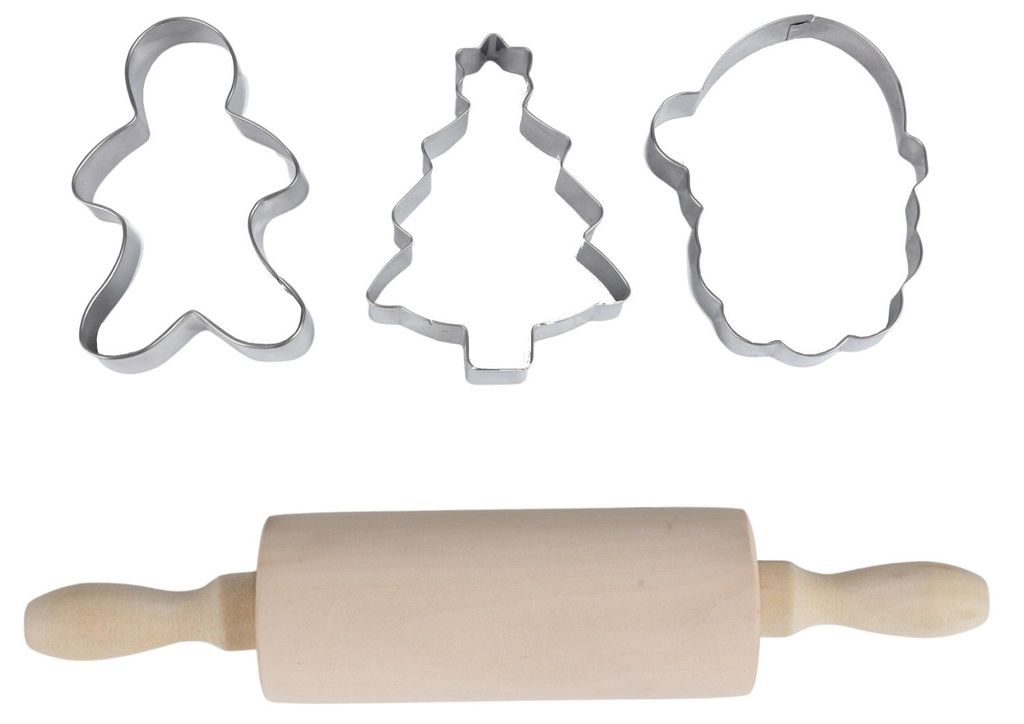 Mini Weihnachts-Back-Set mit Nudelholz und 3 | Kaufland.de