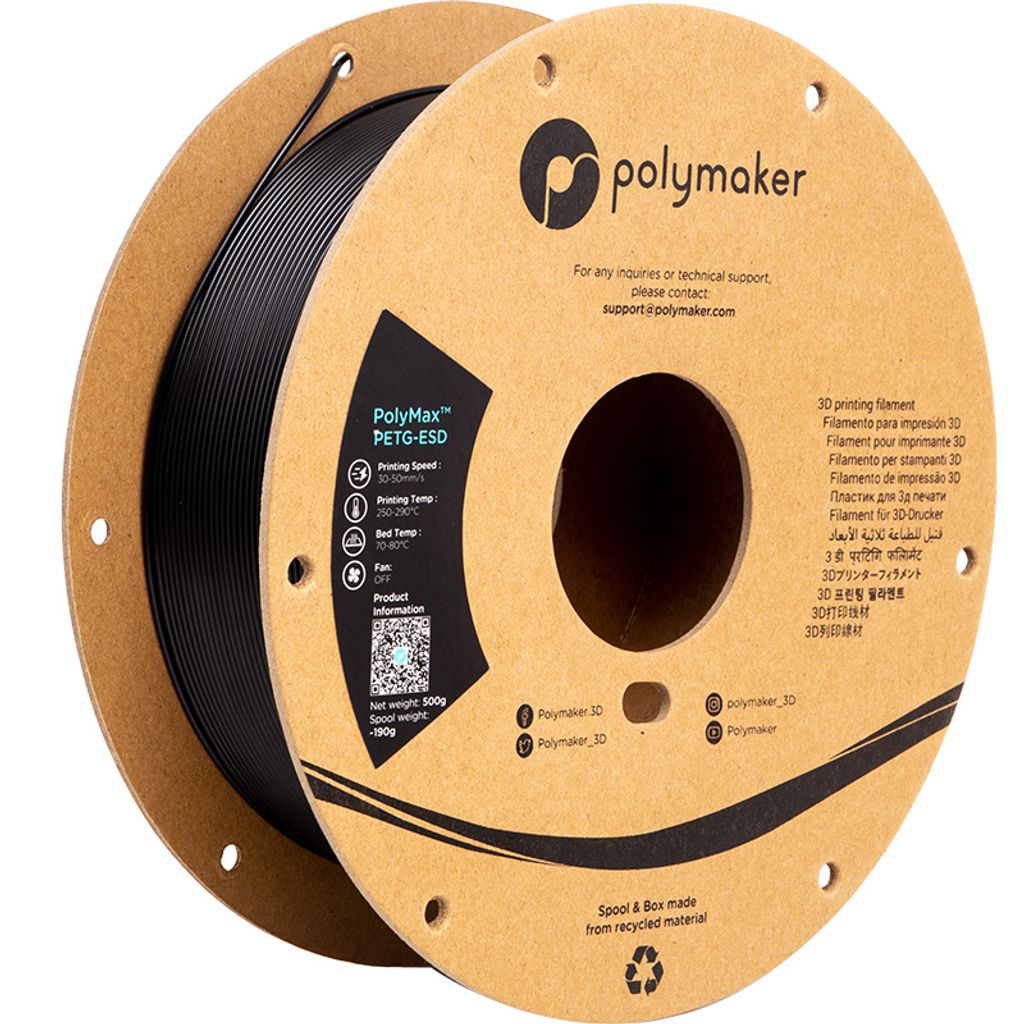 Polymaker PolyMax PETG-ESD, Farbe:Schwarz, | Kaufland.de