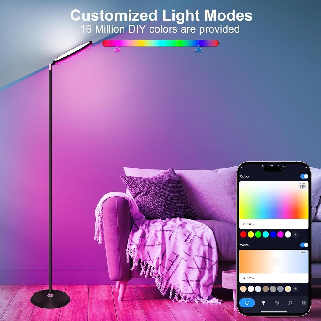 RGB Stehlampe LED Dimmbar Deckenfluter 38W | Kaufland.de