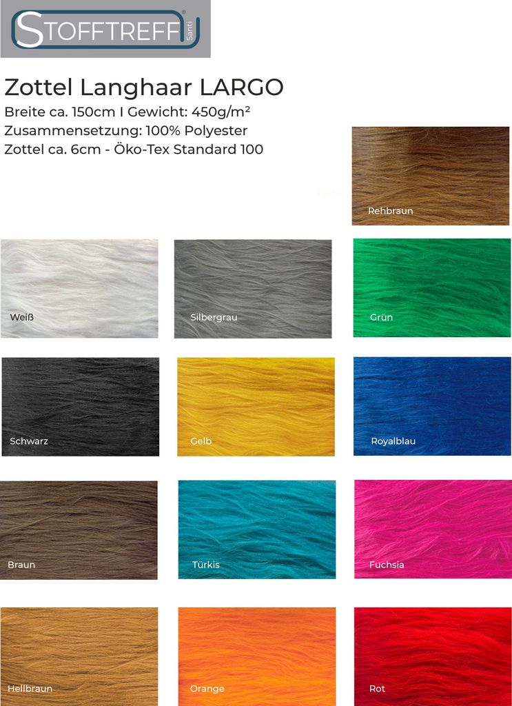 Zottel Langhaar LARGO 6 cm Braun 0,5 m | Kaufland.de