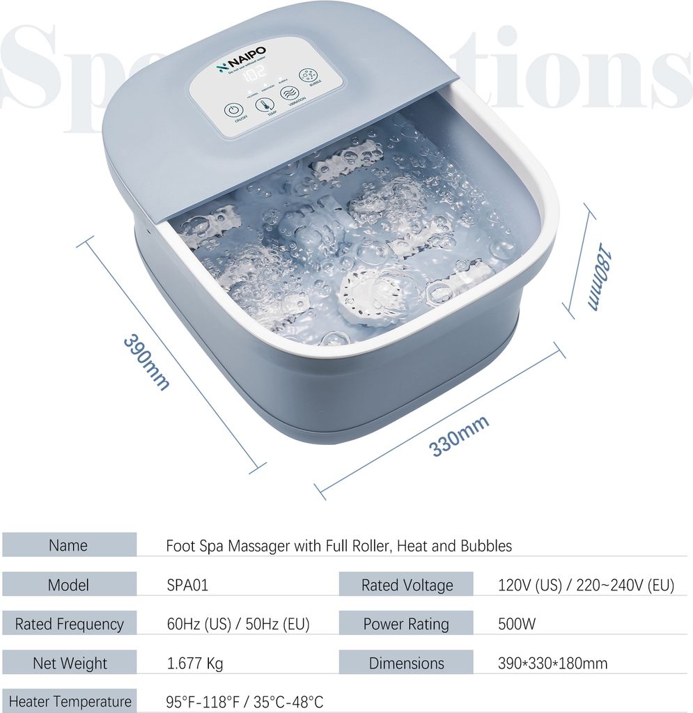 Naipo NPFT-SPA01 3 in1 Fußmassagewanne | Kaufland.de