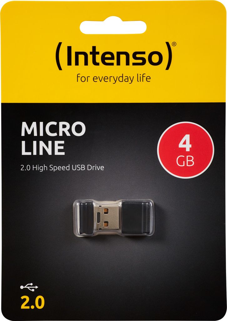 Intenso - Pamięć flash USB - 4 GB - USB 2.0 - Czarny