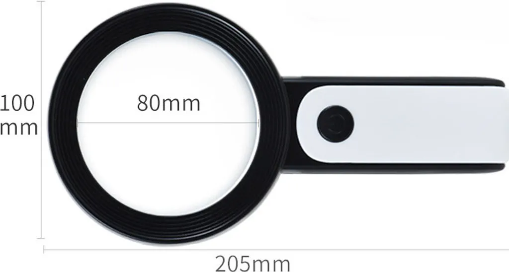 Handlupe mit 18 LED-Licht, 100 mm extra große | Kaufland.de