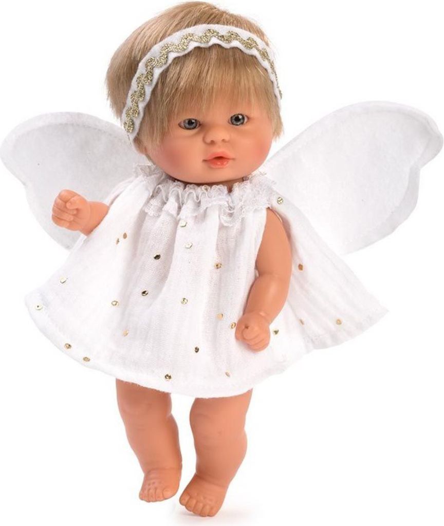 Bambola Bomboncin con vestito e ali d'angelo, 20 cm