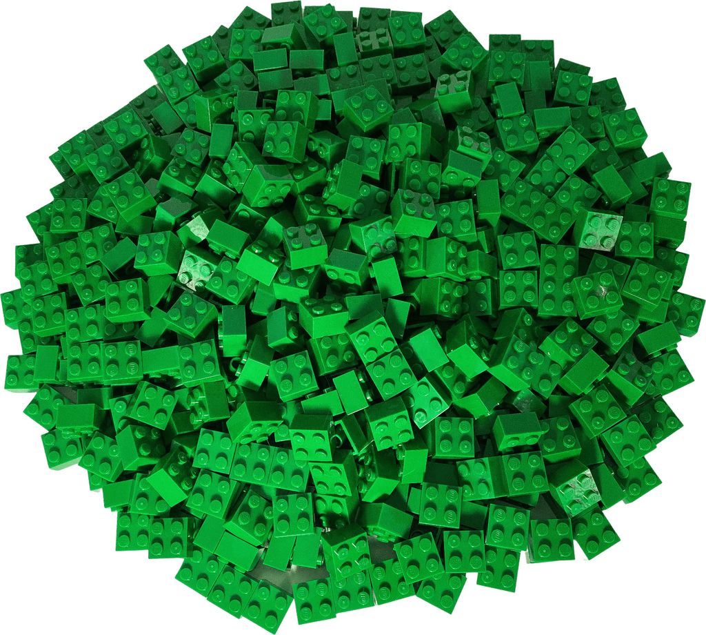 100 sztuk kamieni 2x2, zielone Klocki LEGO | Kaufland.pl
