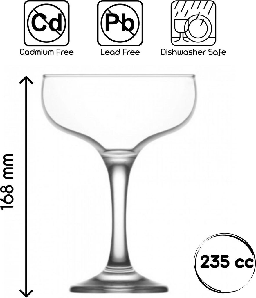 LAV Misket Champagnergläser – 235 ml (8 oz), | Kaufland.de