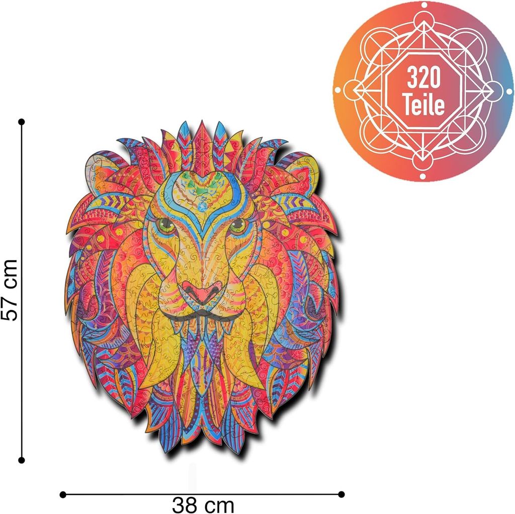 Woody Puzzle - Lev (296 dielikov) drevené | Kaufland.sk