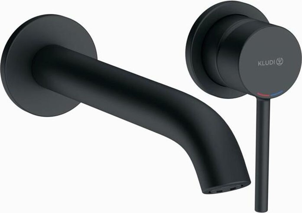 KLUDI BOZZ WT-2LOCH-WAND-EHMAusladung 230 MM schwarzmatt,
