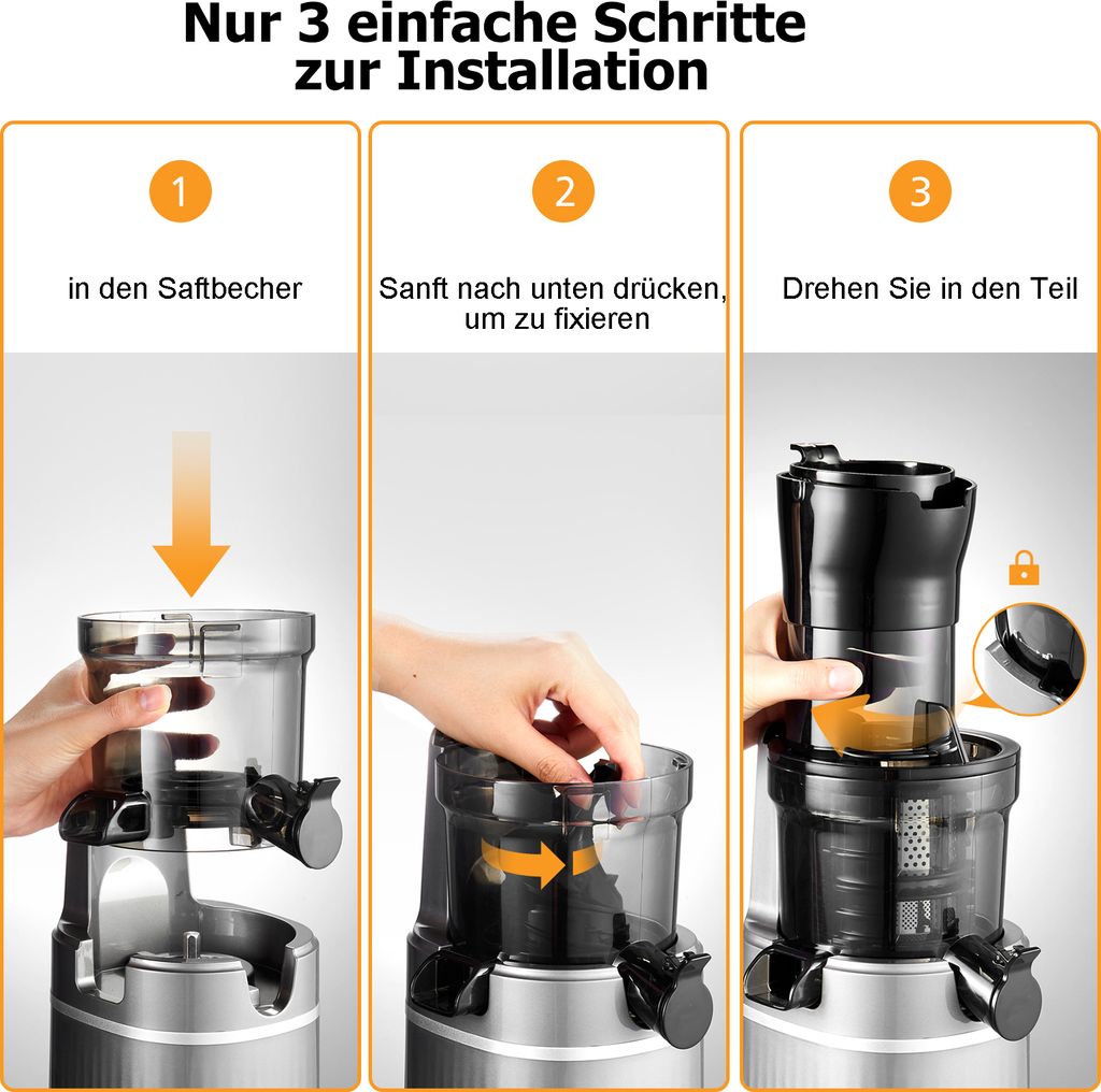 AOBOSI Slow Juicer für Ganze Obst und Gemüse, | Kaufland.de