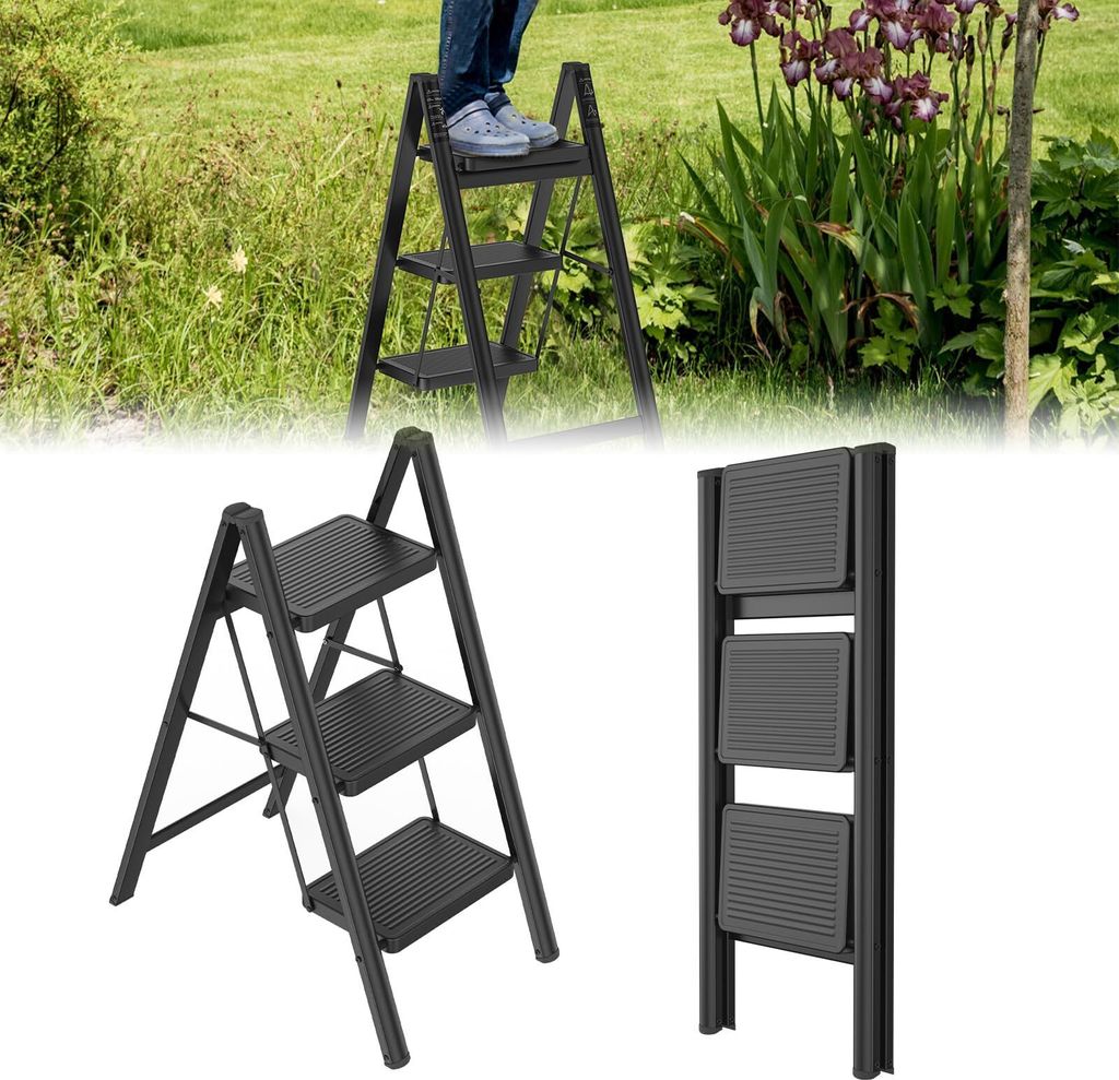 NAIZY Trittleiter 3 Stufen Klappbar, | Kaufland.de