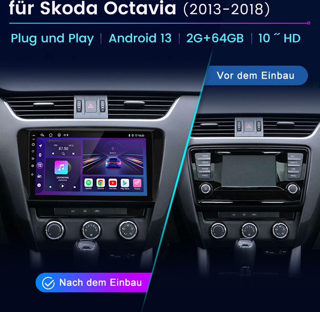 2+64G für Skoda Octavia 2013-2018 Navi | Kaufland.de