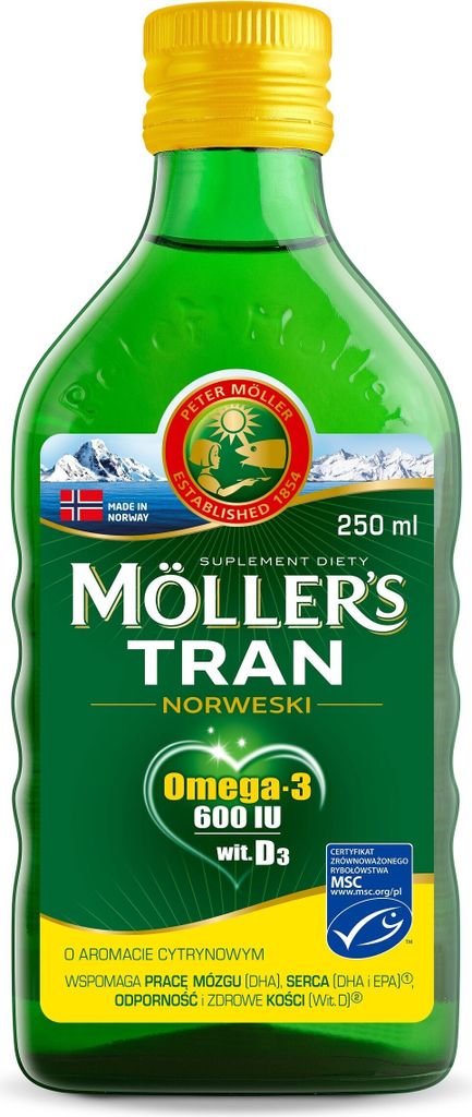 Mollers Tran Norweski Płyn cytrynowy, 250ml | Kaufland.cz