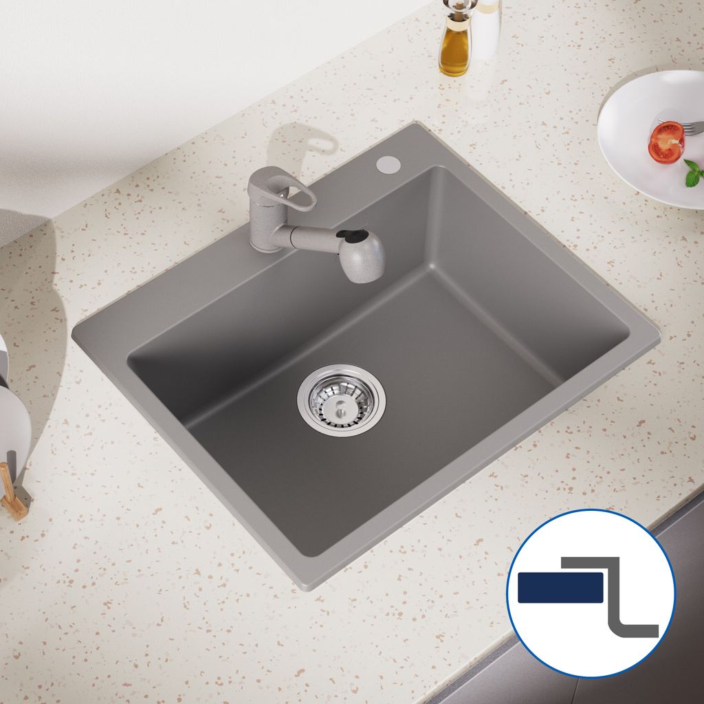 Granitový dřez Auralum s 1 mísou - 55 x 45 x | Kaufland.cz