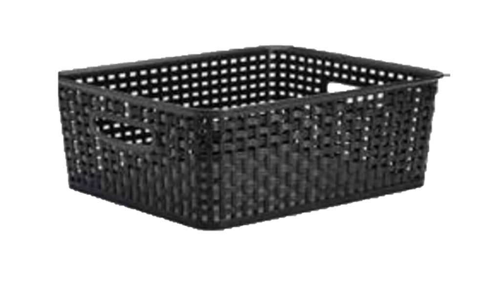 Korb mit Flechtoptik Schwarz, | Kaufland.de