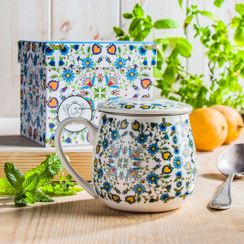 BECHER Porzellan Tee Tasse mit Teesieb Deckel | Kaufland.de