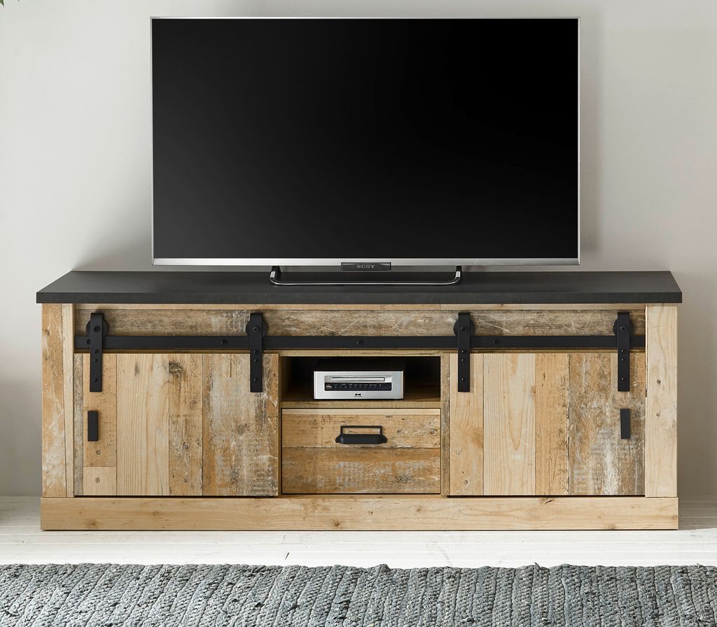 TV-Lowboard "Stove" in Used Wood anthrazit TV | Kaufland.de