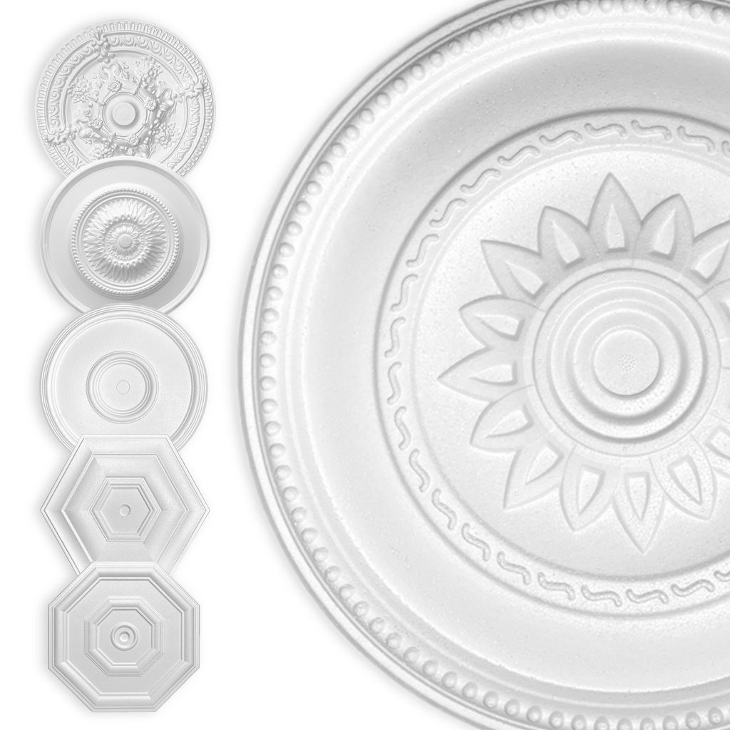 HEXIM Stuckrosette Styropor EPS weiß, | Kaufland.de