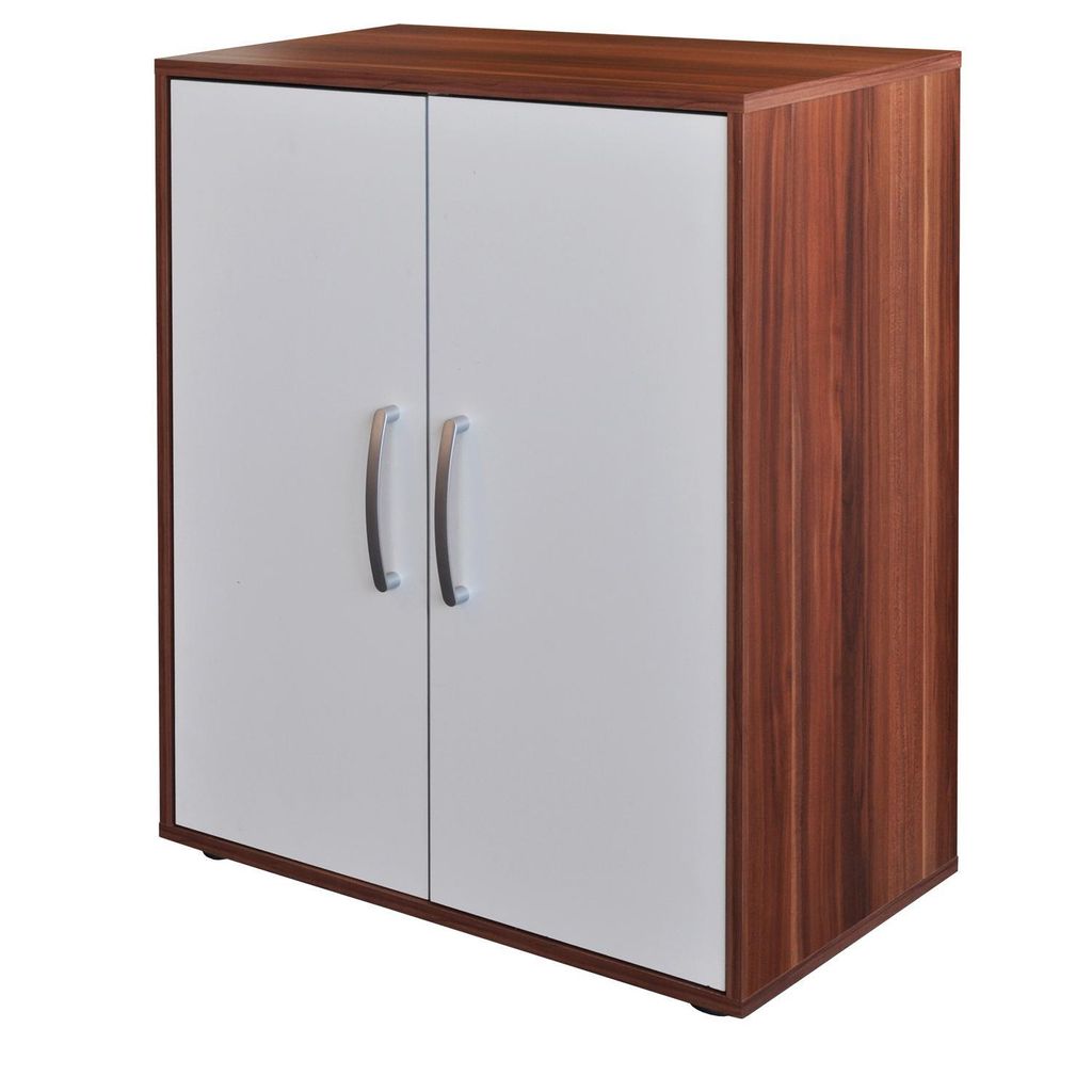 Tiroir avec porte 61501 noyer/blanc Commodes