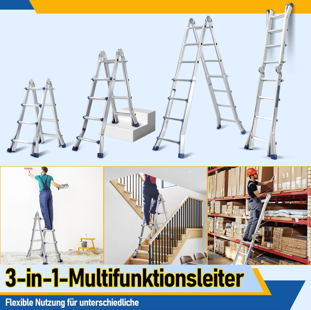 Jayseuw Mehrzweckleiter 4x4 Alu | Kaufland.de