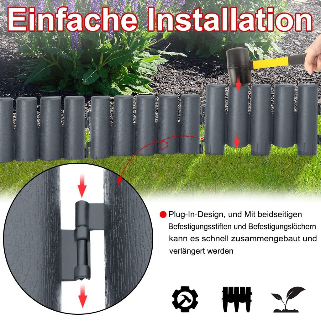 Sessamen-LP Rasenkante Kunststoff 25,2m Holz | Kaufland.de