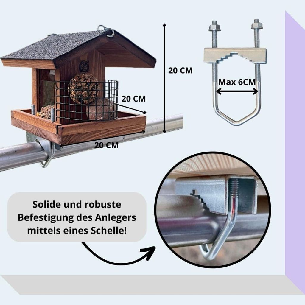 Erstaunlich Vogelfutterhaus Fur Balkon Befestigung Bilder