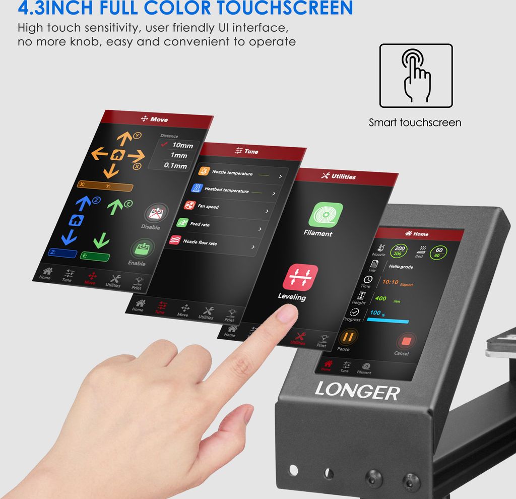 3D tlačiareň LONGER LK5 Pro FDM , 300 x 300 x | Kaufland.sk