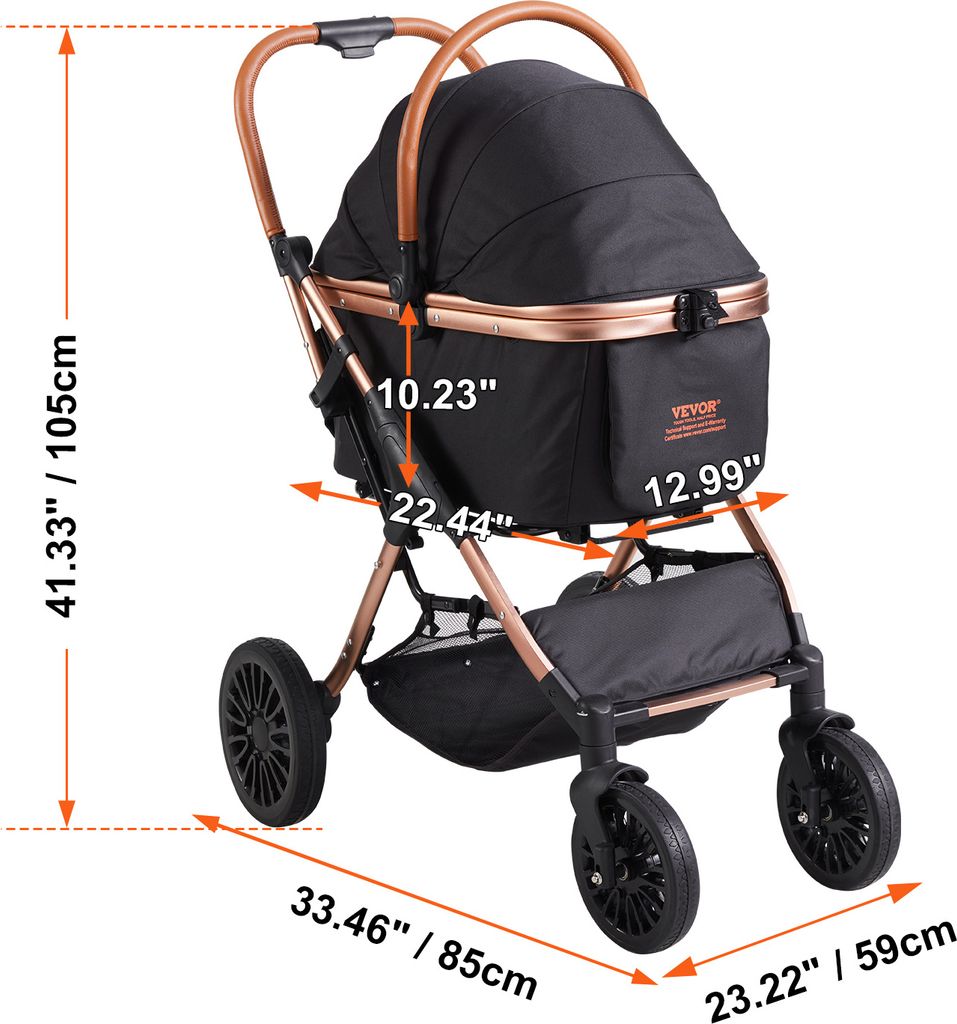 VEVOR Hundebuggy 59x85x105cm Hundewagen 30kg | Kaufland.de