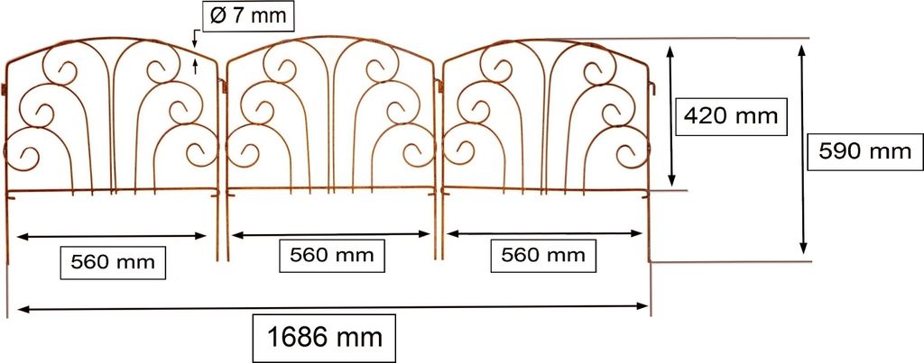 KOTARBAU® Rezavý zahradní plot Plotový prvek | Kaufland.cz