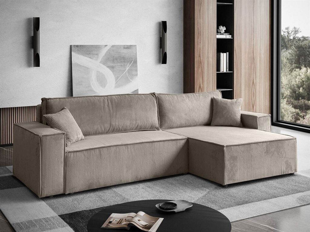 Gepolstertes Ecksofa CARLOS XL Cord Poso 02 | Kaufland.de