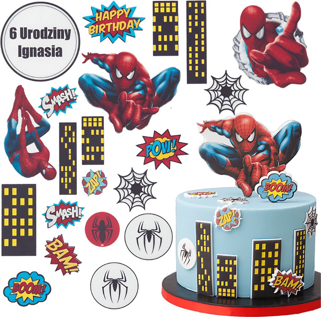 Sweetfanaberia | Tortendekoration SPIDERMAN - 20 Teile